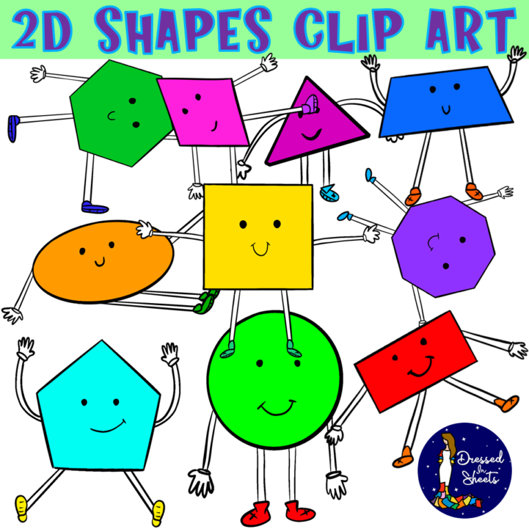 2D Shapes Clip Art | Made By Teachers