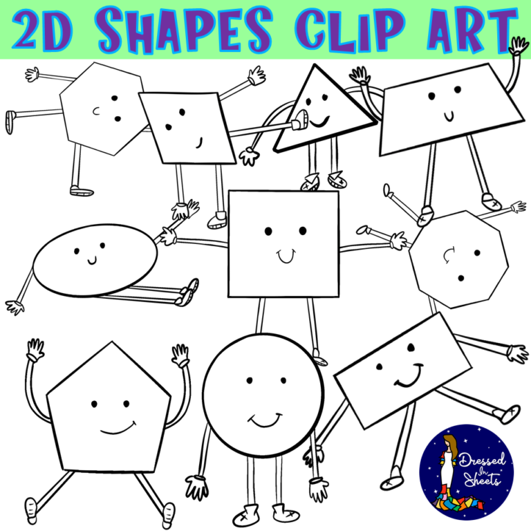 2D Shapes Clip Art | Made By Teachers