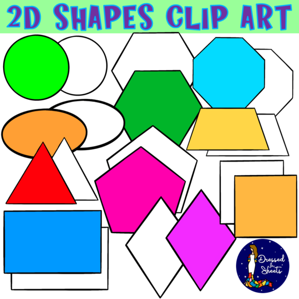 2D Shapes Clip Art | Made By Teachers