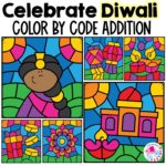 Diwali Color by Number Addition - Made By Teachers