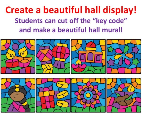 Diwali Color by Number Addition - Made By Teachers