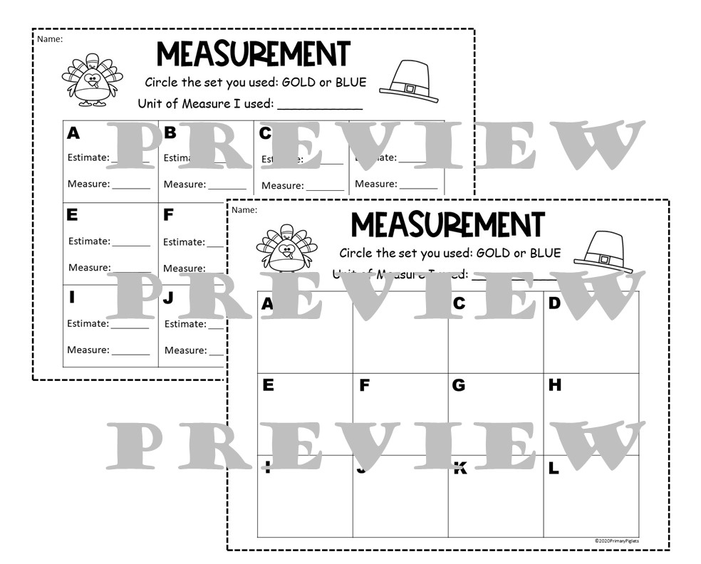 Thanksgiving Measurement Activities - Made By Teachers