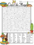 Cinco de Mayo Word Search - Hard Grades 5 to Adult - Made By Teachers