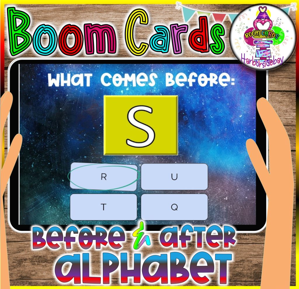 Alphabet What letter comes before or after | BOOM Cards - Made By Teachers
