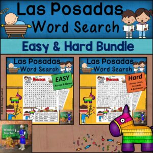 Las Posadas Word Search BUNDLE - Easy and Hard BUNDLE | Made By Teachers