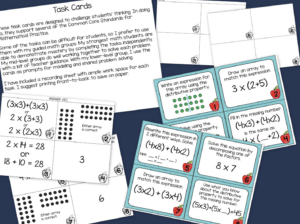 Distributive Property of Multiplication Worksheet Posters Task Cards ...