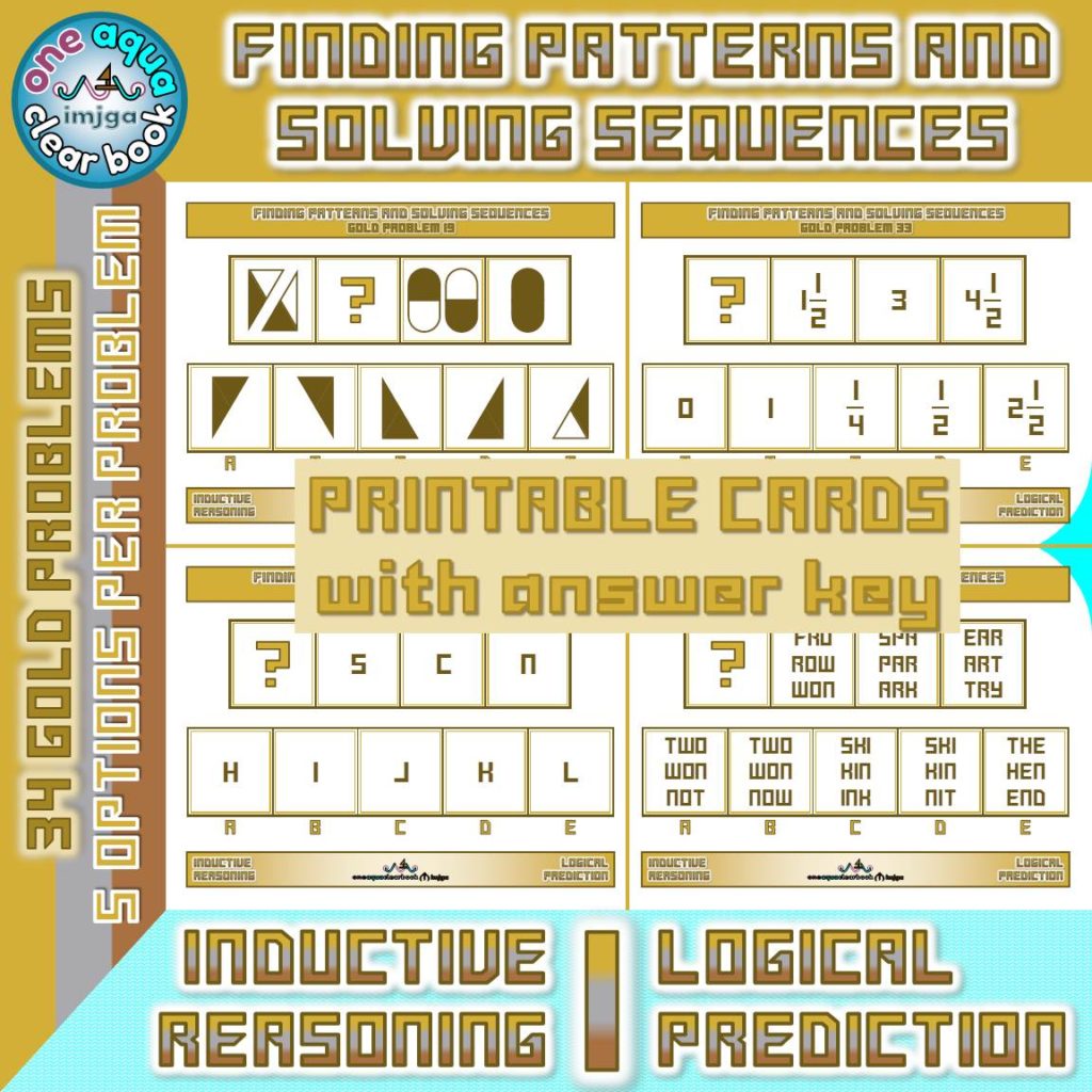 Gold Logical Reasoning Cards | Made By Teachers