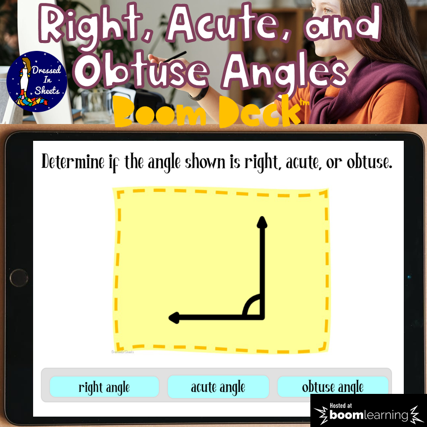 Right, Acute, and Obtuse Angles BOOM Cards | Made By Teachers
