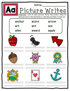 Picture Writes - Alphabet Activities - A to Z Practice (26 Activities ...