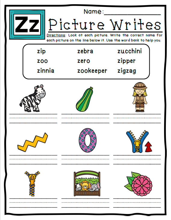 Picture Writes - Alphabet Activities - A to Z Practice (26 Activities ...