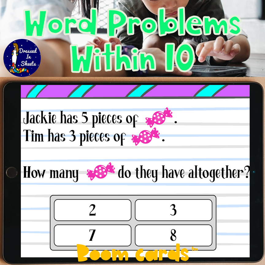 Word Problems: Adding and Subtracting within 10 BOOM Cards | Made By ...