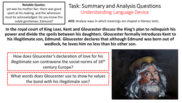 Literature Study: (1) King Lear – Act 1 Scene 1 | Made By Teachers