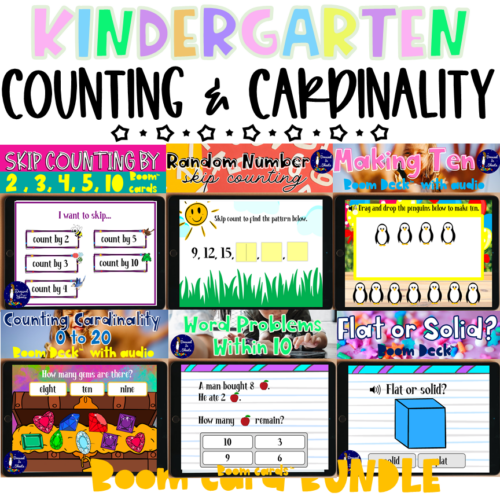 KINDERGARTEN Counting and Cardinality BUNDLE of BOOM Cards | Made By ...