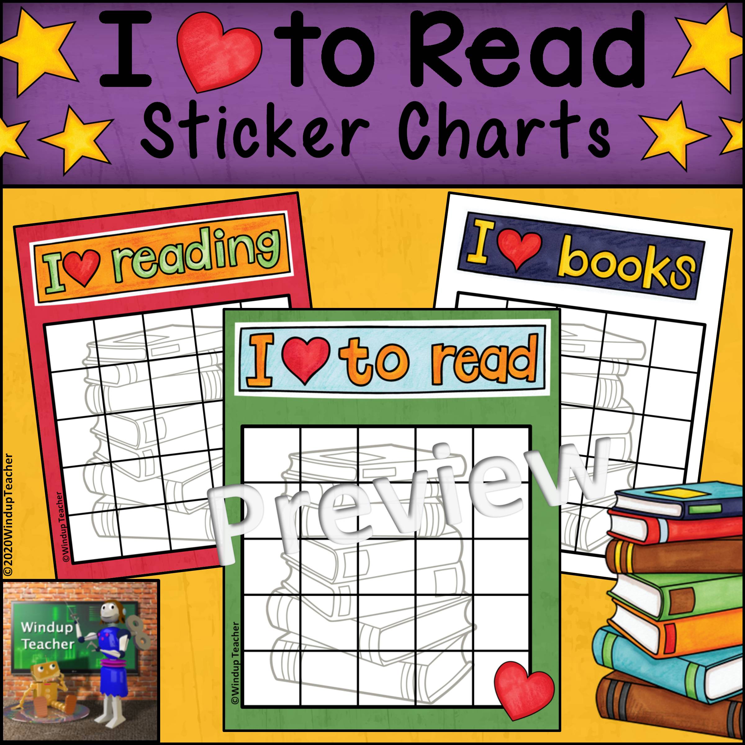 Reading Sticker Charts | BUNDLE | Made By Teachers