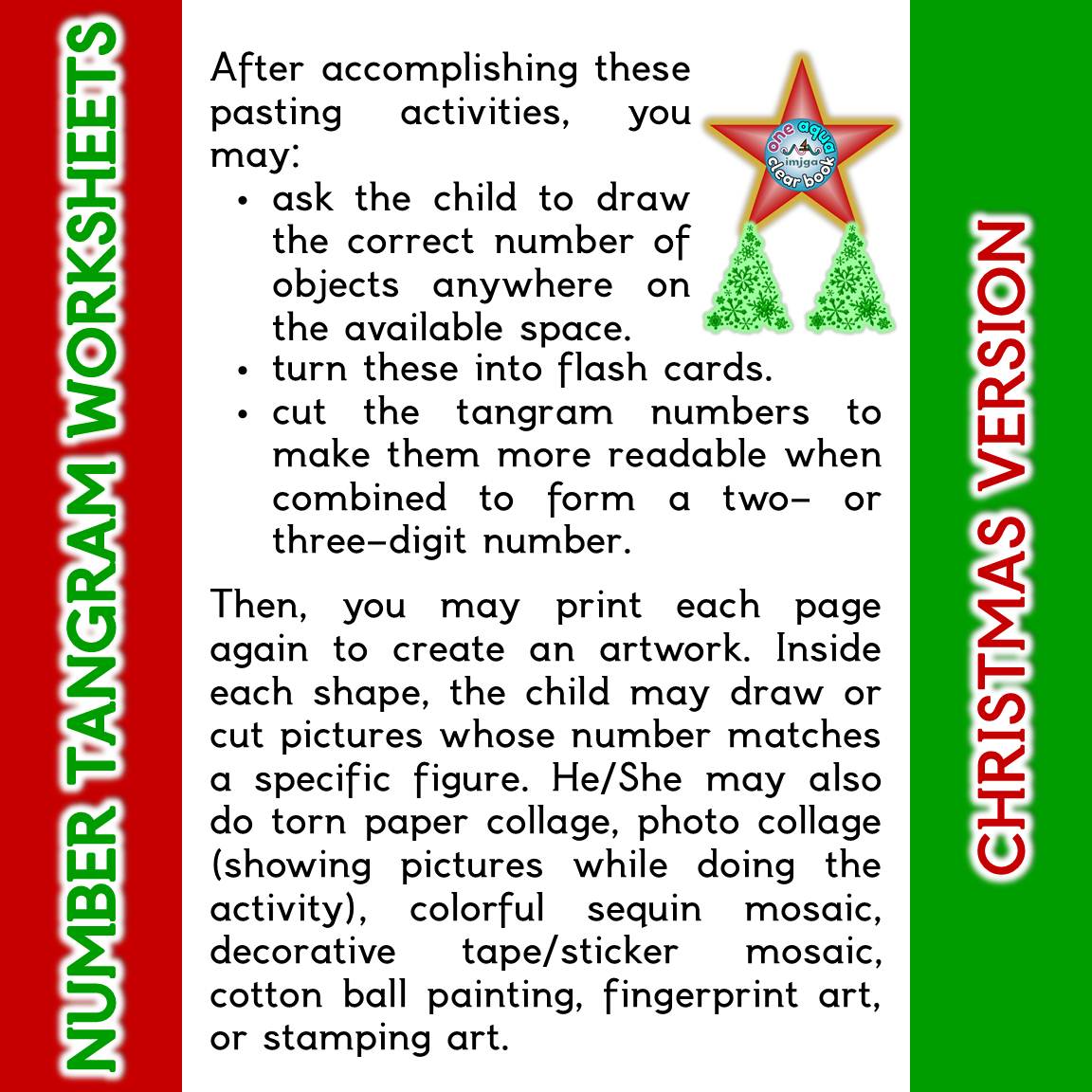 Number Tangram Worksheets (Christmas Version) | Made By Teachers
