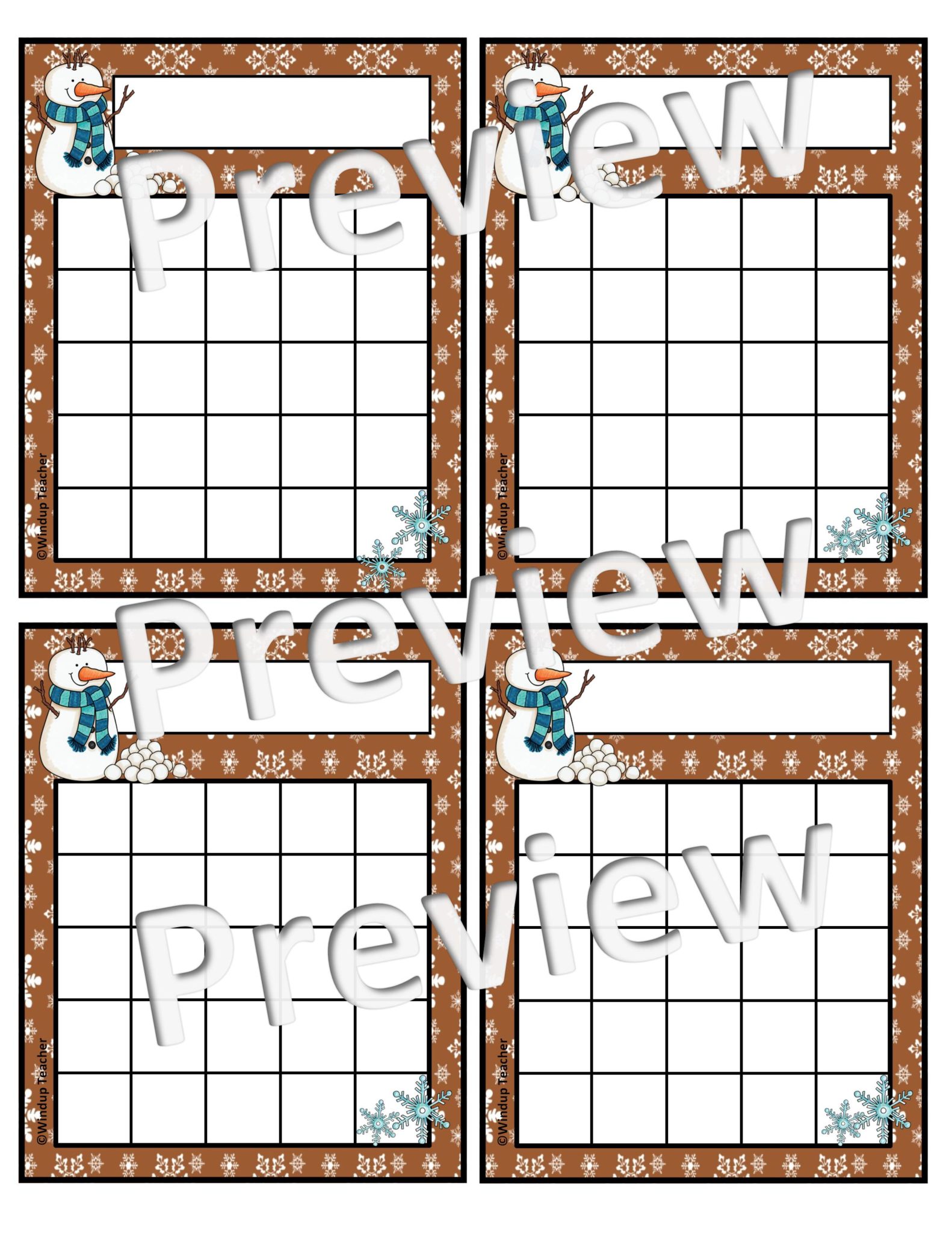Snowman Sticker Charts - Made By Teachers