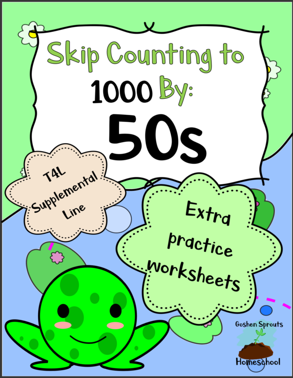 Skip Counting to 1000 by 50s-5 worksheets-Use with Time 4 Learning Gr ...