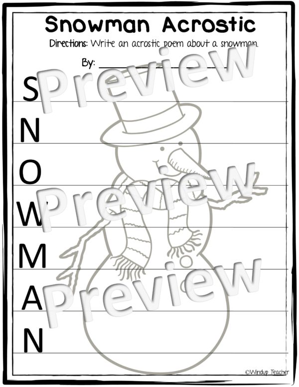 Winter Poem Writing Activity Sheets - Acrostic and Haiku Poetry | Made ...