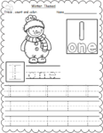 Winter Themed Count, Trace & Color Numbers 1-10 - Made By Teachers