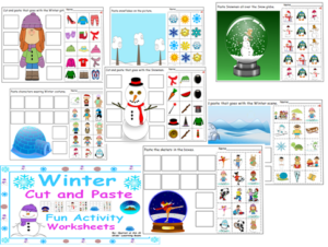 Winter Fun Cut and Paste Activity Worksheets | Made By Teachers