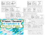 Winter Themed Alphabet Practice Pages (Aa - Zz) - Made By Teachers