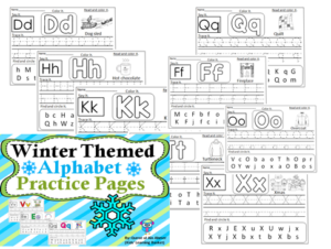 Winter Themed Alphabet Practice Pages (Aa - Zz) - Made By Teachers