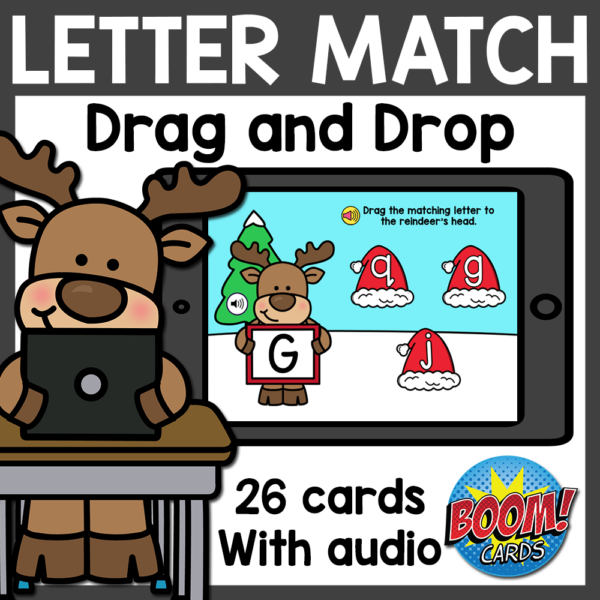Letter Match Boom Cards with Audio | Christmas Boom Cards - Made By ...