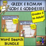 Greek & Roman Gods Word Search BUNDLE | Made By Teachers