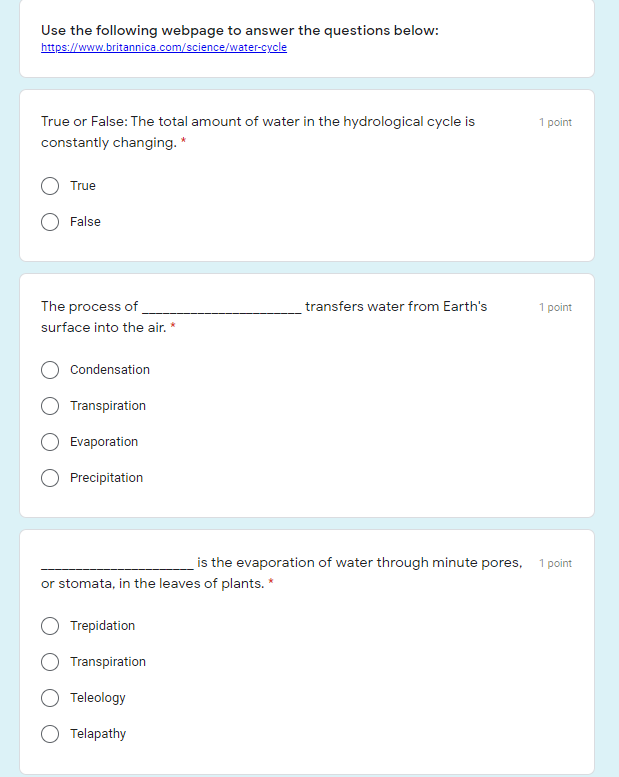 The Water Cycle/Hydrosphere WebQuest (GREAT SUB PLANS!) | Made By Teachers