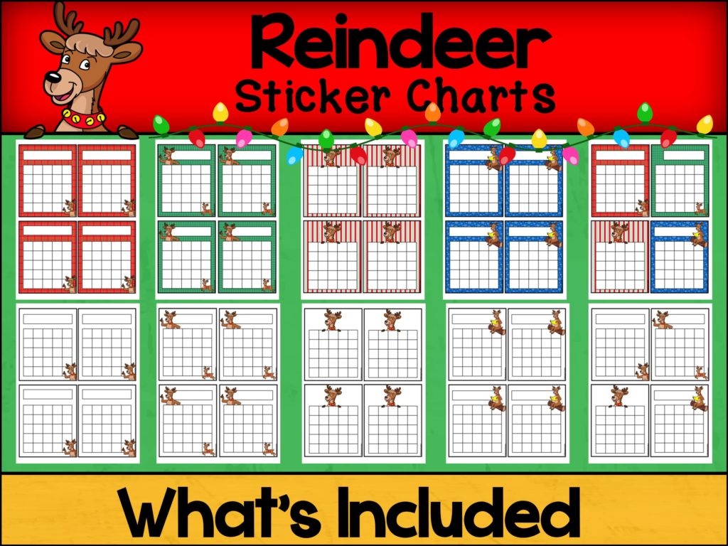 Reindeer Sticker Charts | Made By Teachers