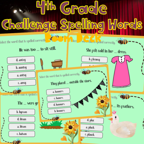 3rd Grade Challenge Spelling Words BOOM Cards | Distance Learning ...