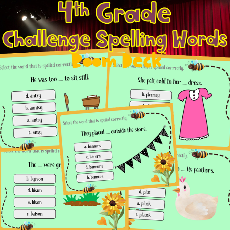 3rd Grade Challenge Spelling Words BOOM Cards | Distance Learning ...
