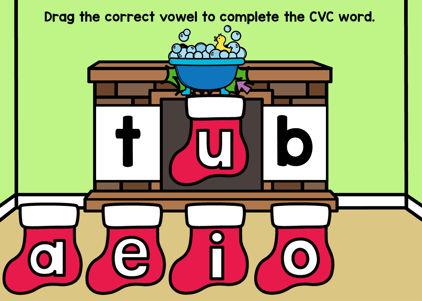 Christmas CVC Middle Sounds Google Slides Distance Learning - Made By ...