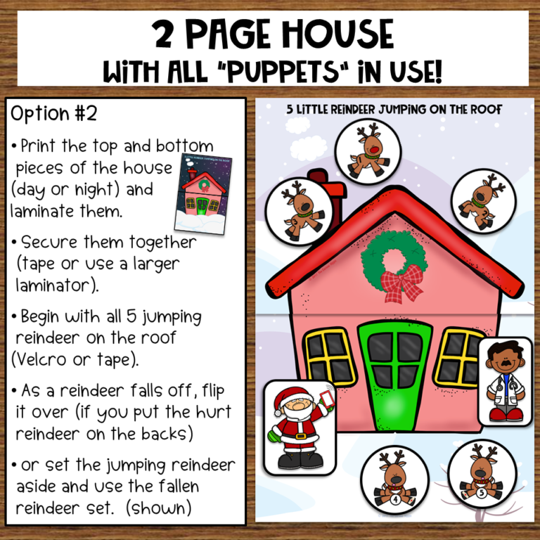 5 Little Reindeer Jumping on the Roof | Made By Teachers