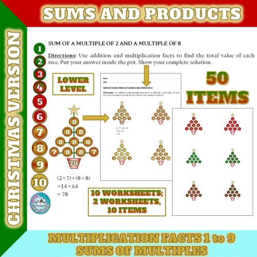 Sums of Multiplication Facts 1-9 (Lower-Level) | Made By Teachers