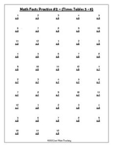 Math Facts Practice -FREEBIE- Multiplication Times Tables 1-12 - Made ...