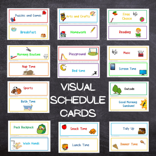 Visual Schedule | Printable Schedule | Daily Routine Chart | Task Chart ...