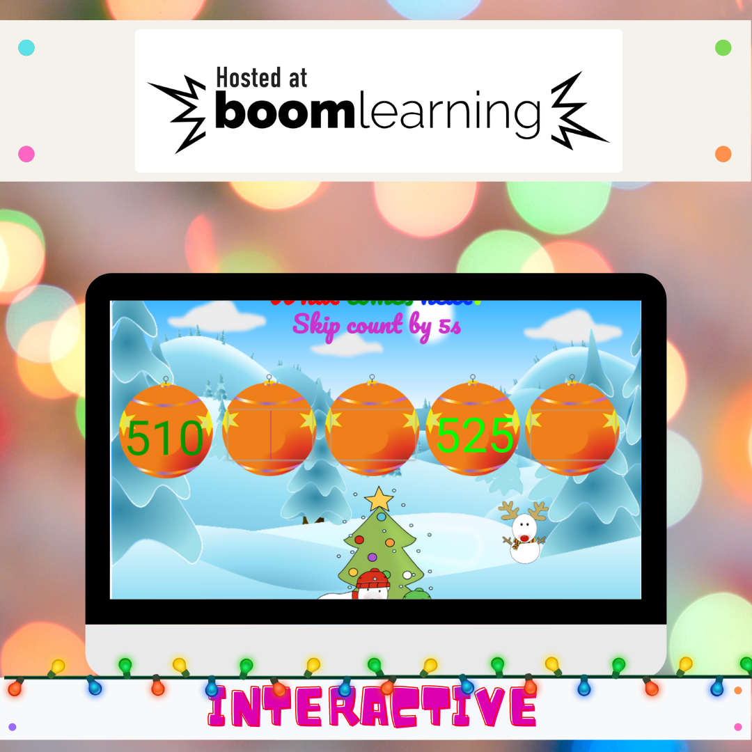 Skip Counting by 5's Within 1000 Christmas Math Boom Cards | Made By ...