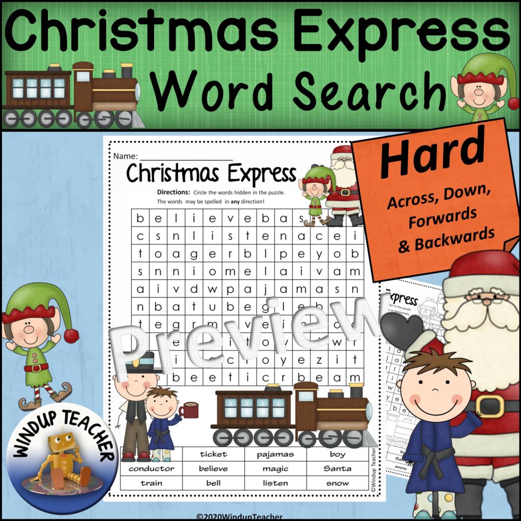 Christmas Express Word Search | HARD | Made By Teachers
