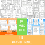 4 IN 1 WORKSHEET BUNDLE | Kindergarten to Grade One Worksheets - Made ...