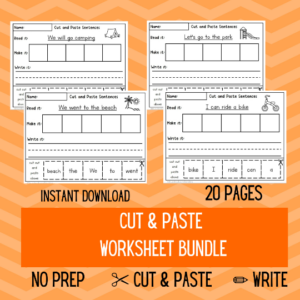 4 IN 1 WORKSHEET BUNDLE | Kindergarten to Grade One Worksheets - Made ...