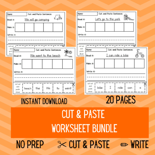 4 IN 1 WORKSHEET BUNDLE | Kindergarten to Grade One Worksheets - Made ...