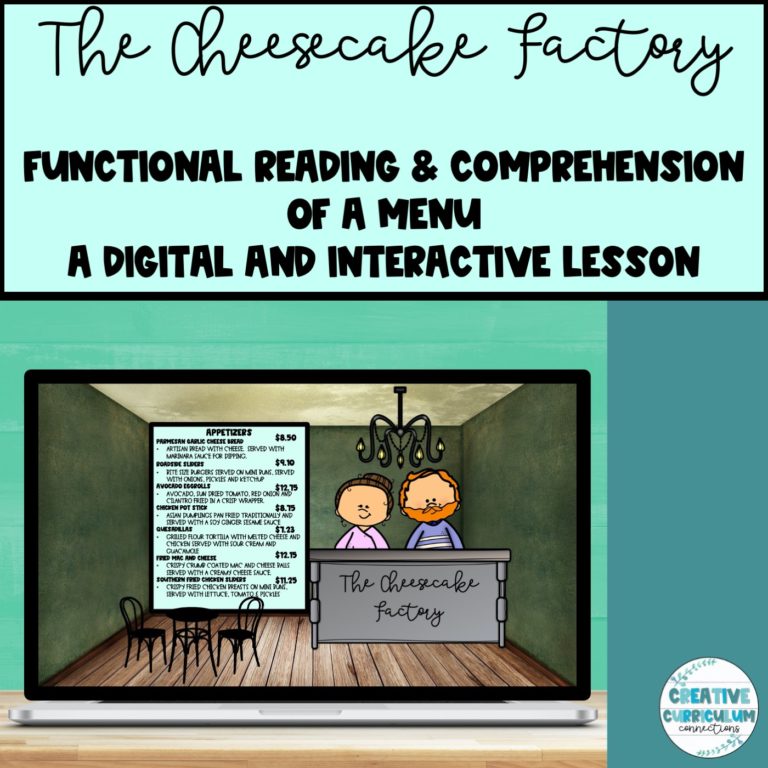 The Cheesecake Factory Menu Reading & Comprehension Digital Lesson ...