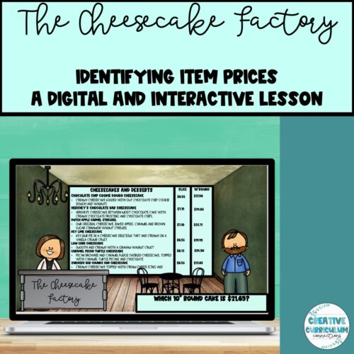 The Cheesecake Factory Identification of Item Prices Digital Lesson ...