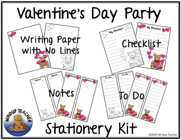 Valentine's Day Paper | Color & B&W Activity Sheets | Made By Teachers