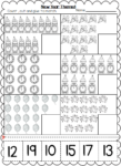 New Year Themed Numbers Cut and Paste Worksheets (1-20) - Made By Teachers