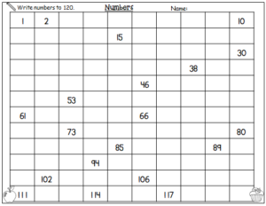 Writing and Tracing Numbers 1-120 | Made By Teachers