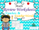 Number and Number Words- Review and Practice Worksheets - Made By Teachers