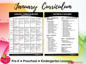 JANUARY PRESCHOOL PREK KINDERGARTEN CURRICULUM MONTHLY LESSON PLANS ...
