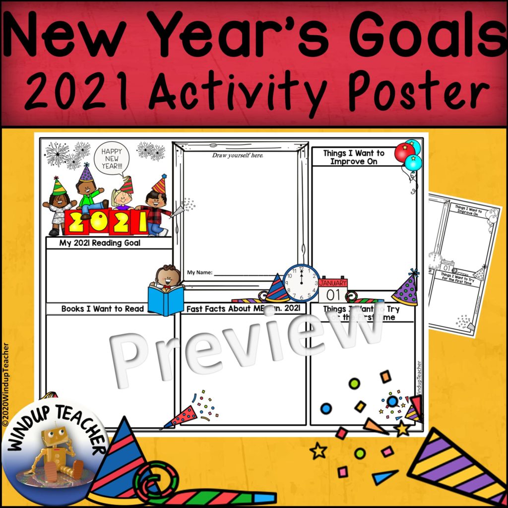 New Years Goals | 2021 | Print & Go! | Made By Teachers